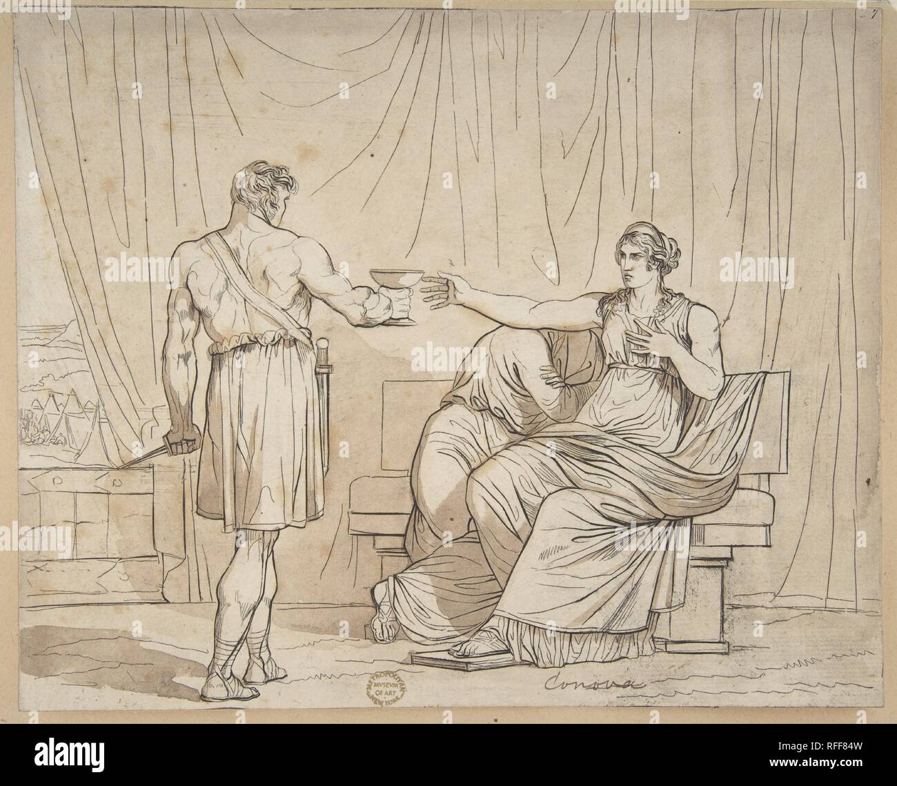 Death of a Roman Matron. Artist: Bartolomeo Pinelli (Italian, Rome 1781 ...