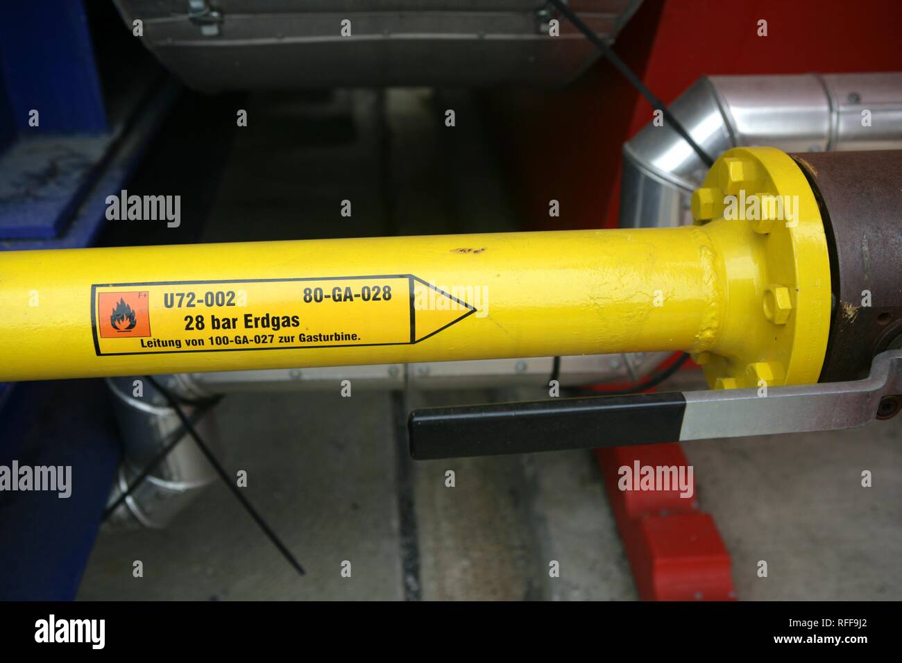 DEU Germany : Gas power station detail. Gas pipe. | Stock Photo - Alamy