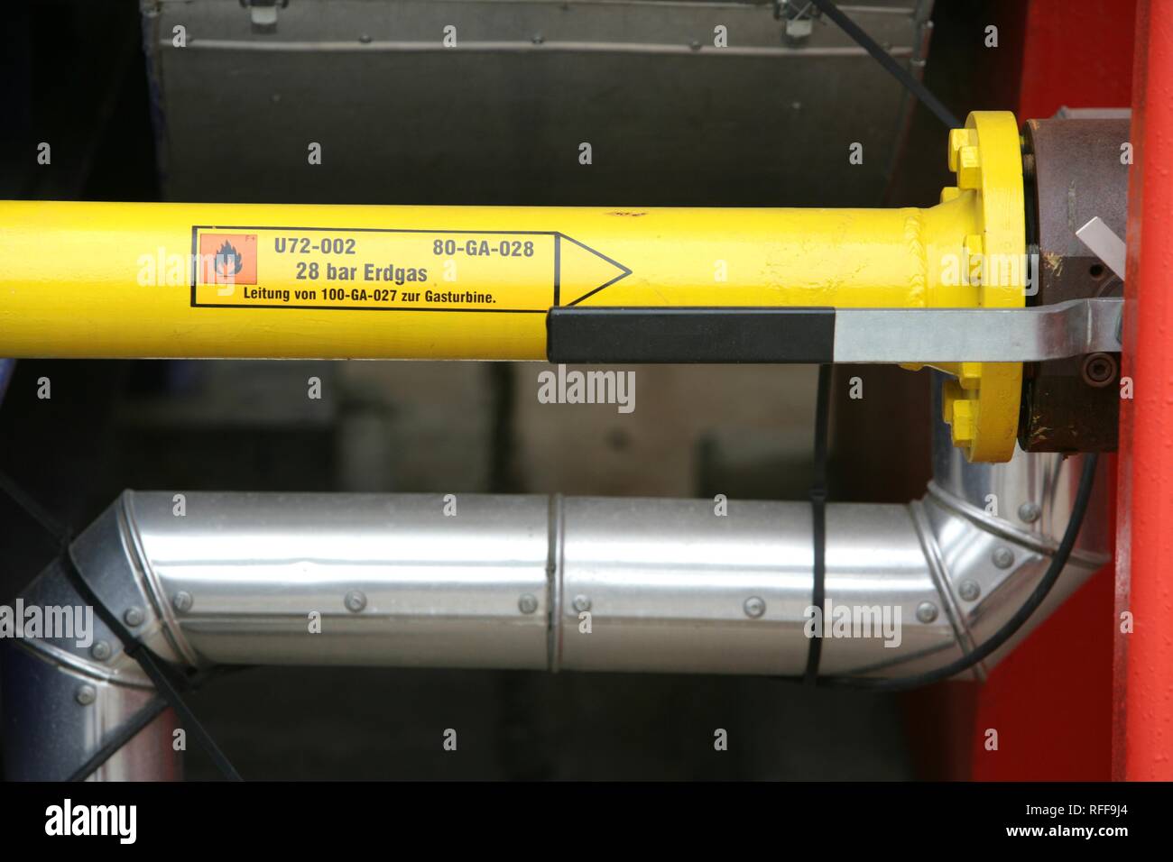 DEU Germany : Gas power station detail. Gas pipe. | Stock Photo - Alamy