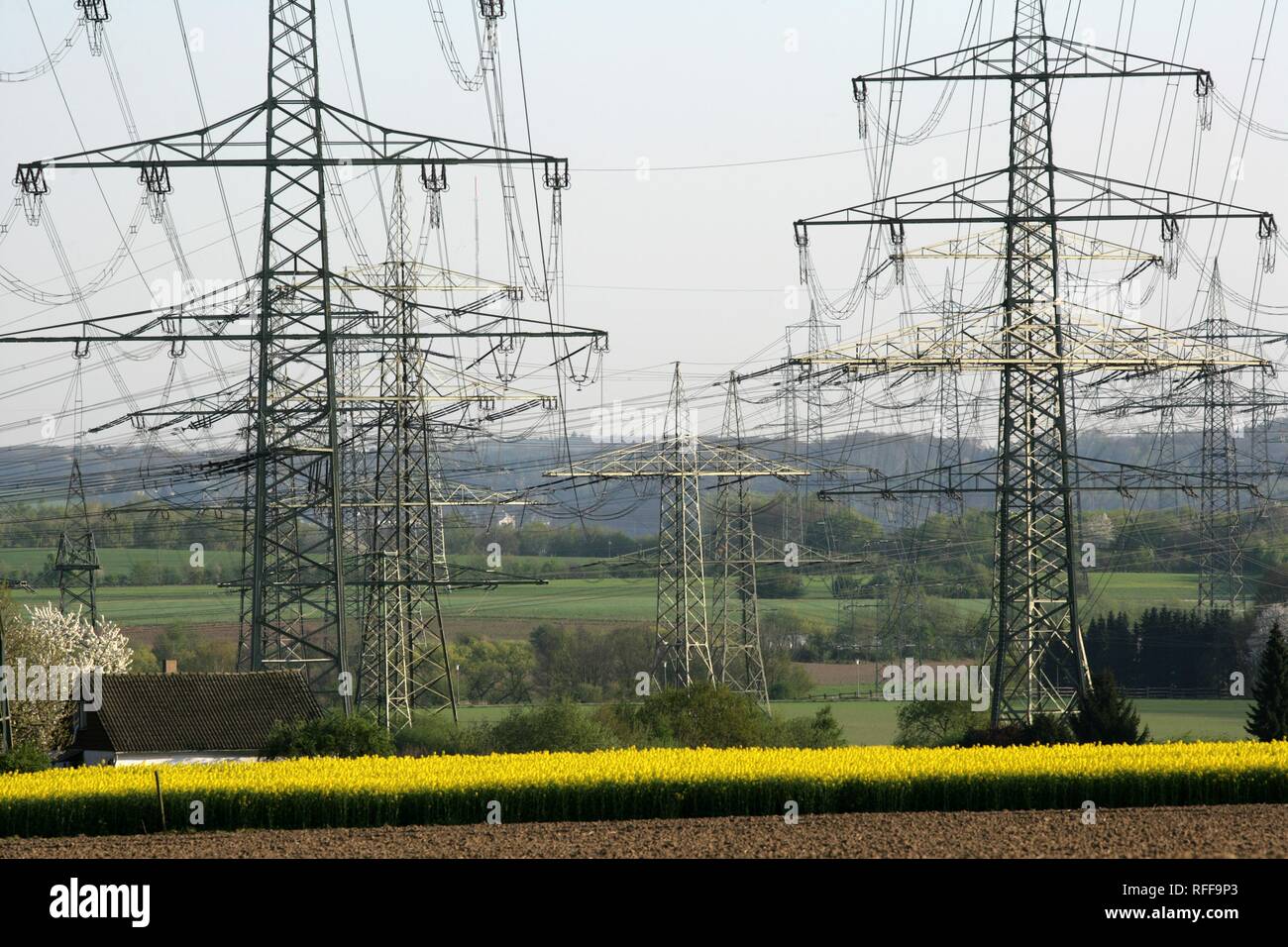 DEU, Germany, Bochum: High Voltage power lines.| Stock Photo - Alamy