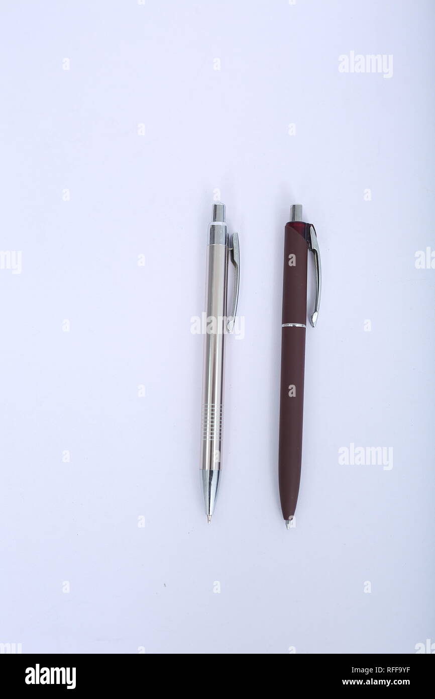 Picture of two ballpoint pen Stock Photo - Alamy