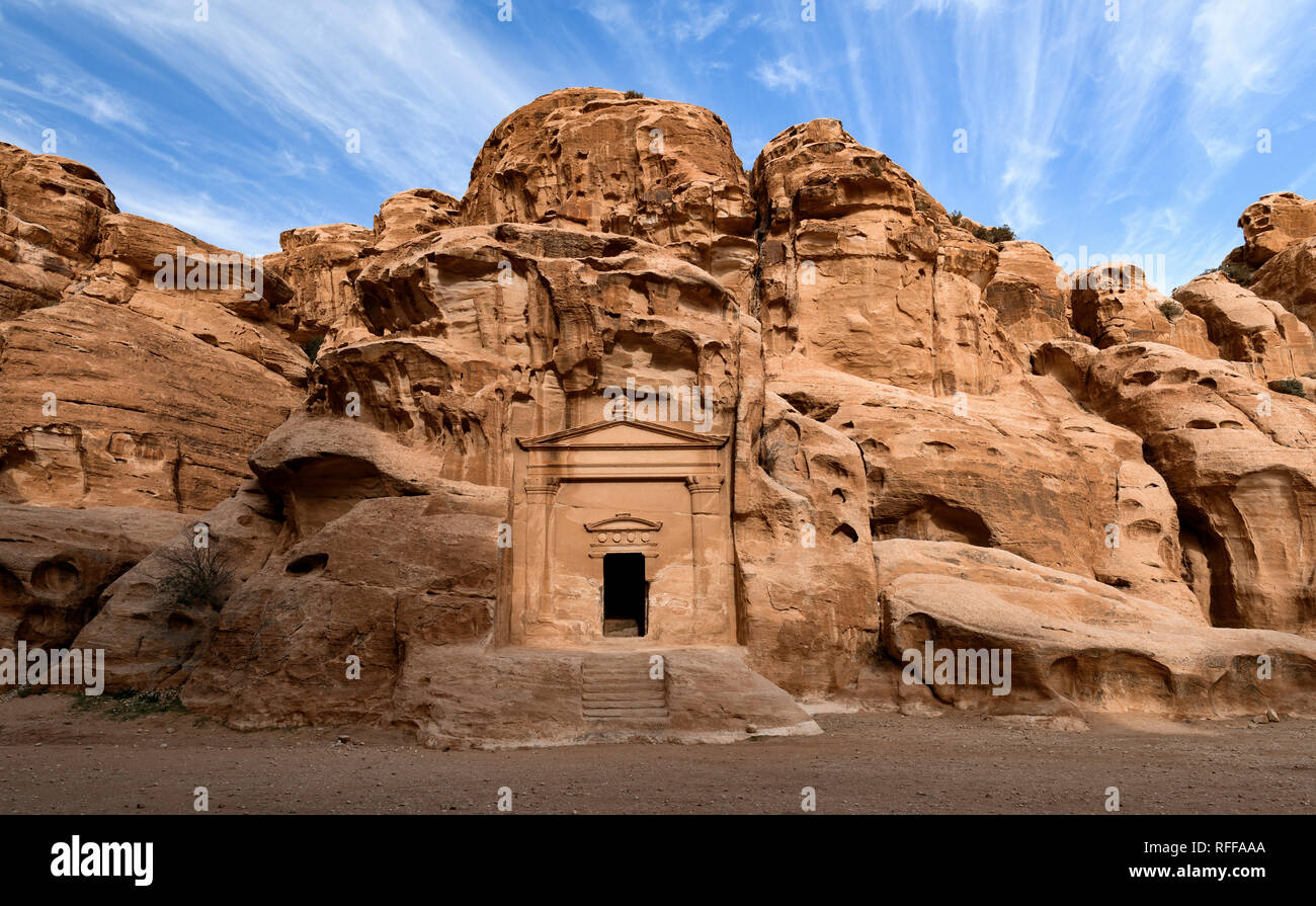 Amazing view of the beautiful little Petra site. Petra is a Unesco ...