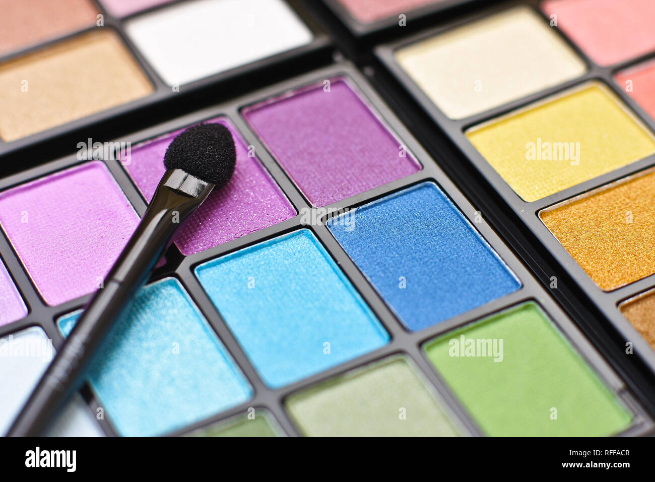 Colorful professional make-up palette Stock Photo - Alamy