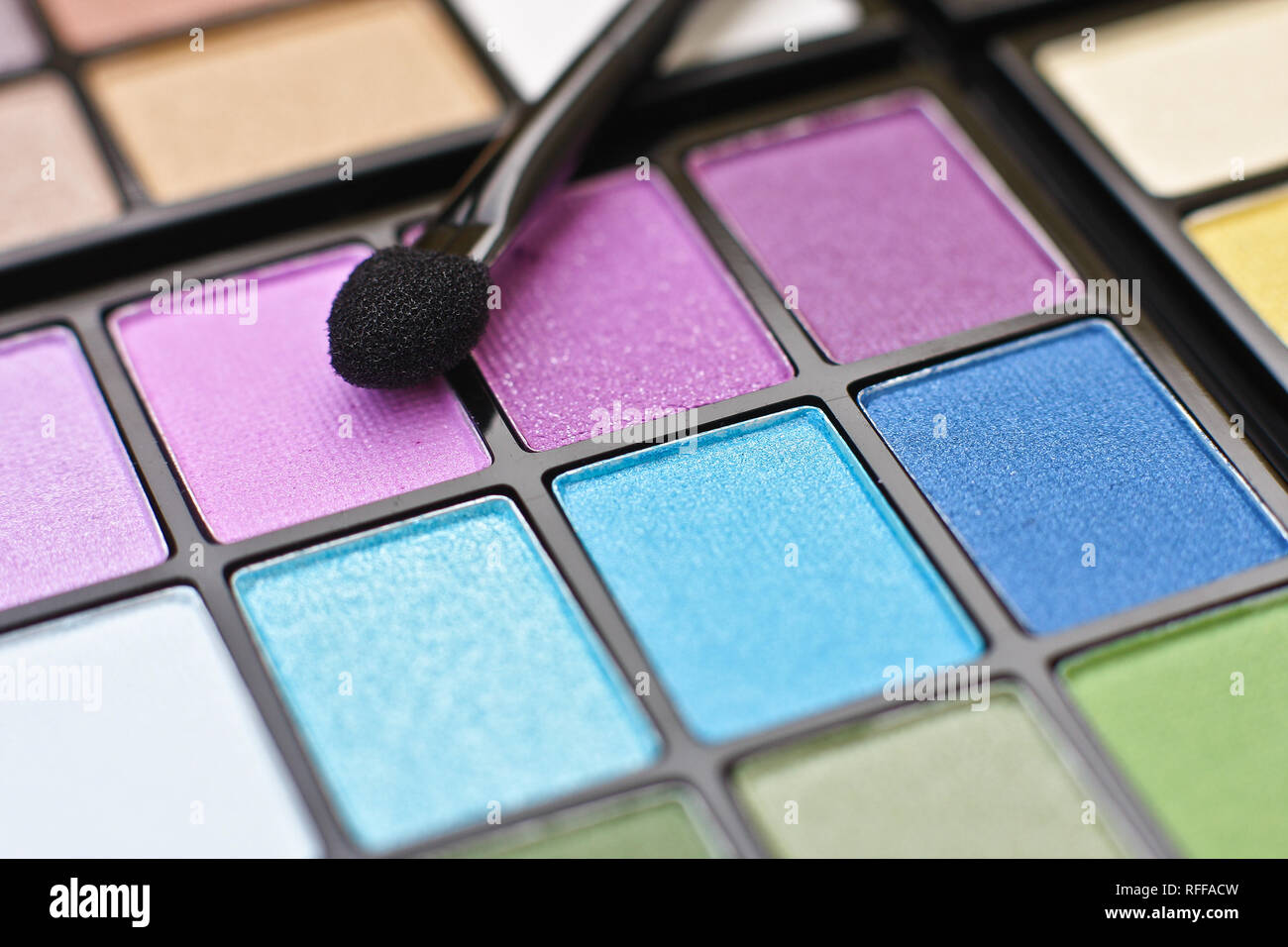 Colorful professional make-up palette Stock Photo - Alamy
