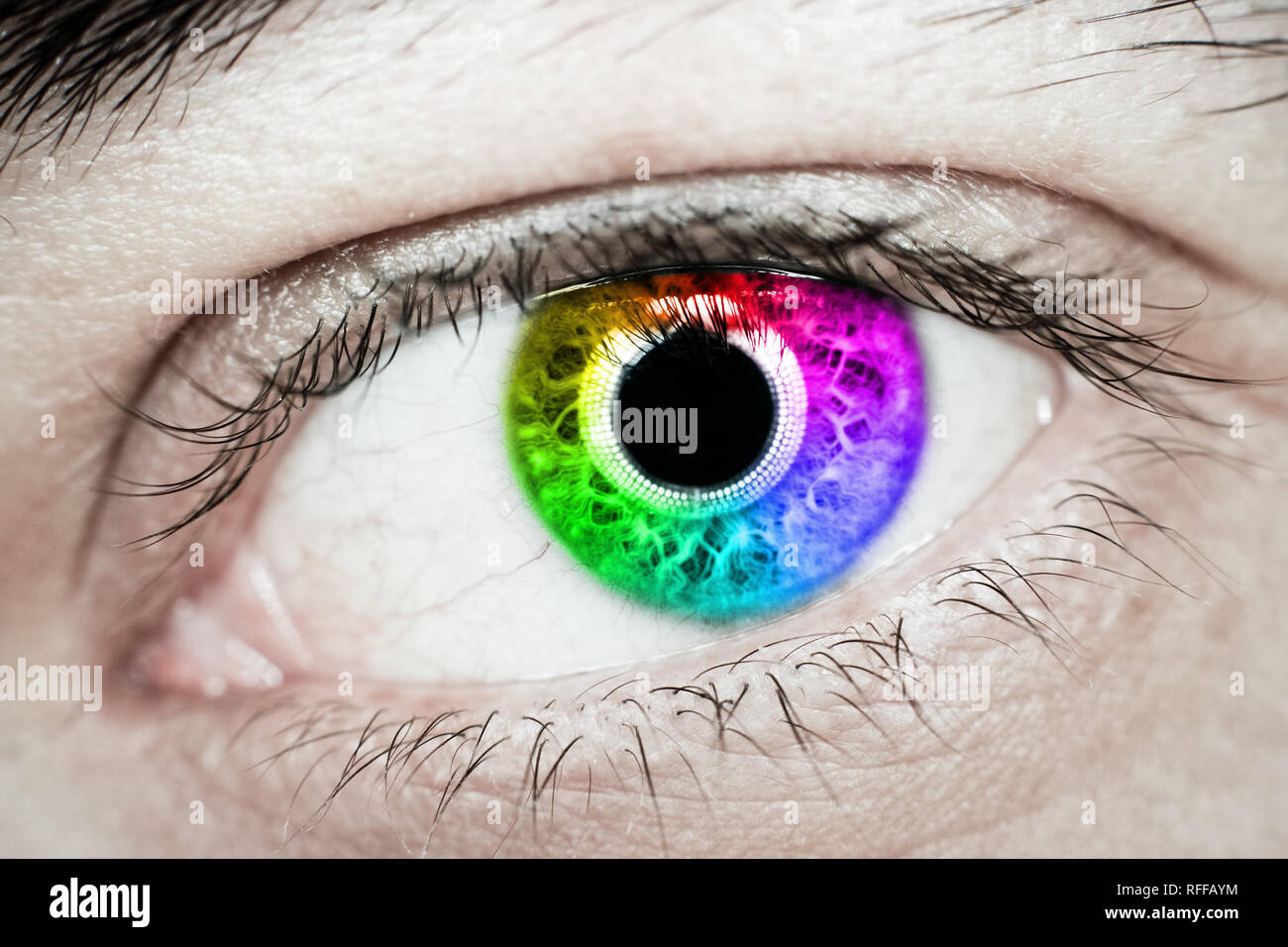 Eye rainbow light hi-res stock photography and images - Alamy
