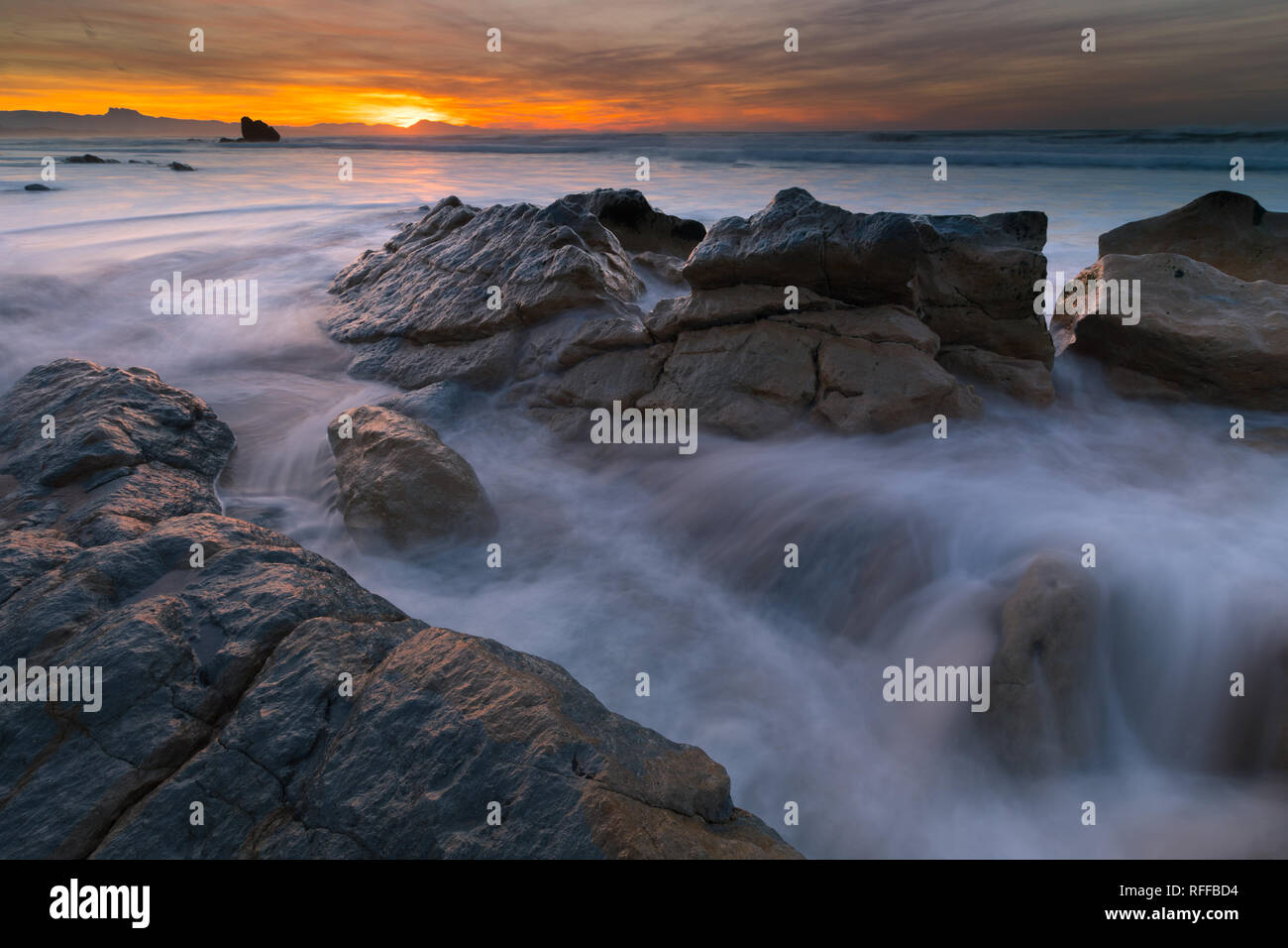 Beach of Ilbarritz at Biarritz, at Basque Country Stock Photo - Alamy