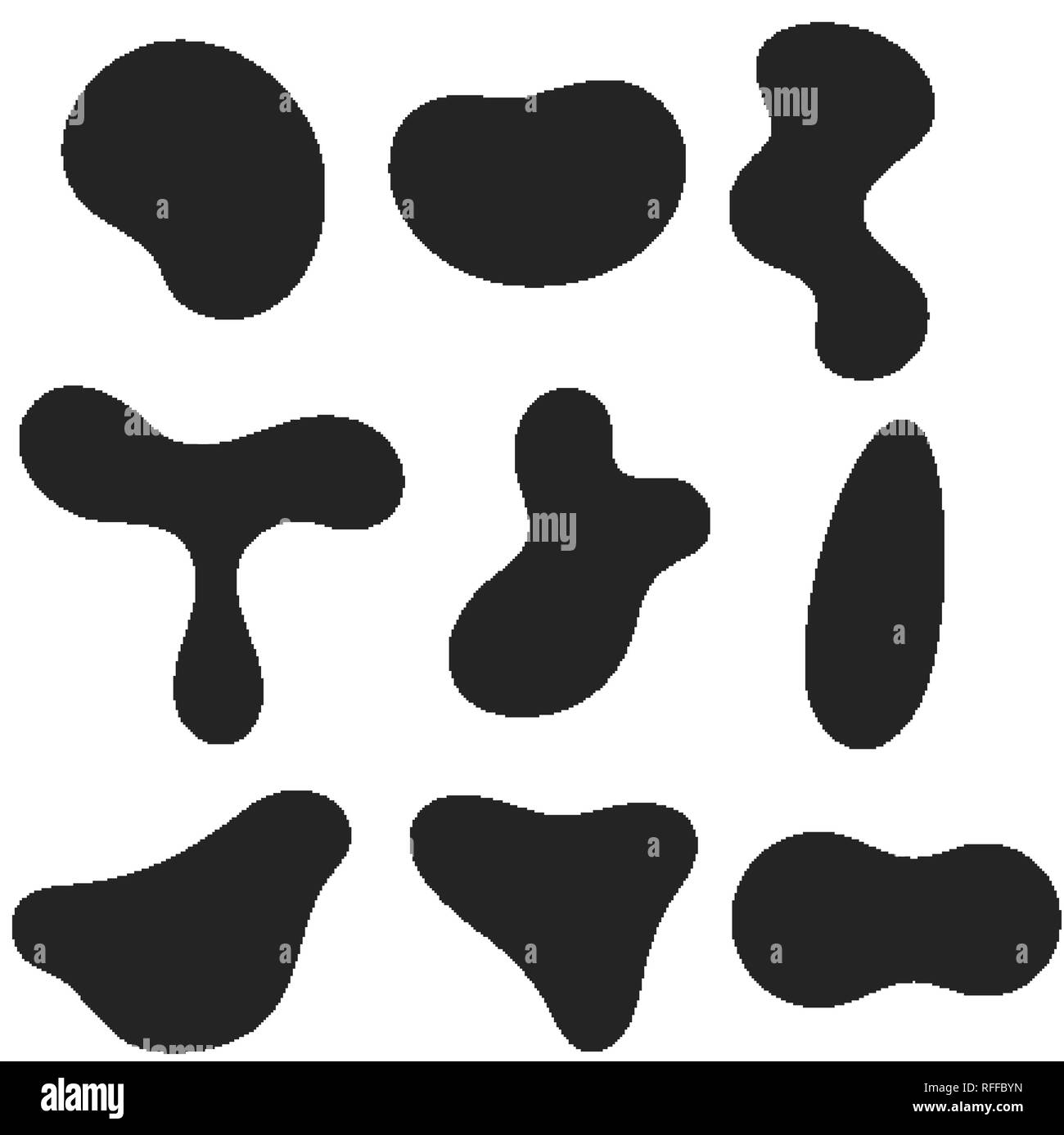 Set of liquid shapes. Abstract watery forms template Stock Vector Image ...