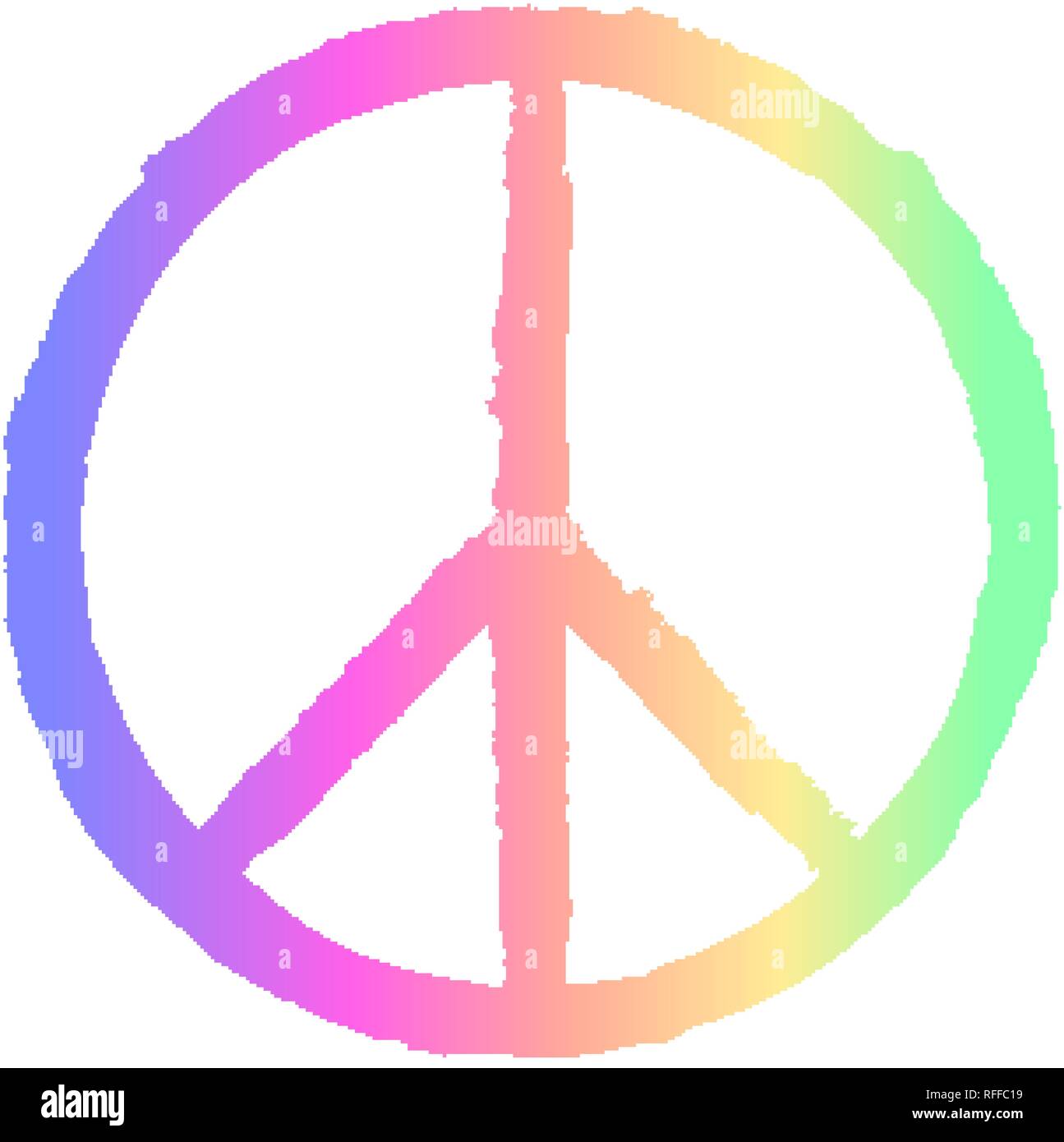 Peace sign with grunge texture isolated on background Stock Vector ...