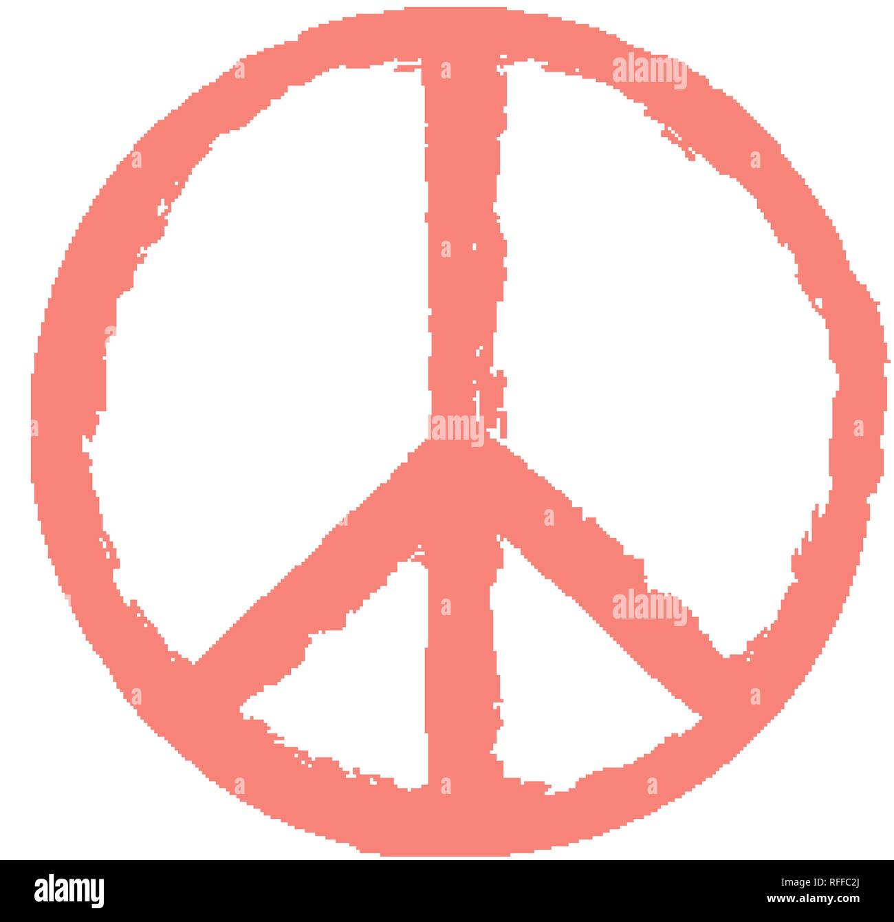 Peace sign with grunge texture isolated on background Stock Vector ...