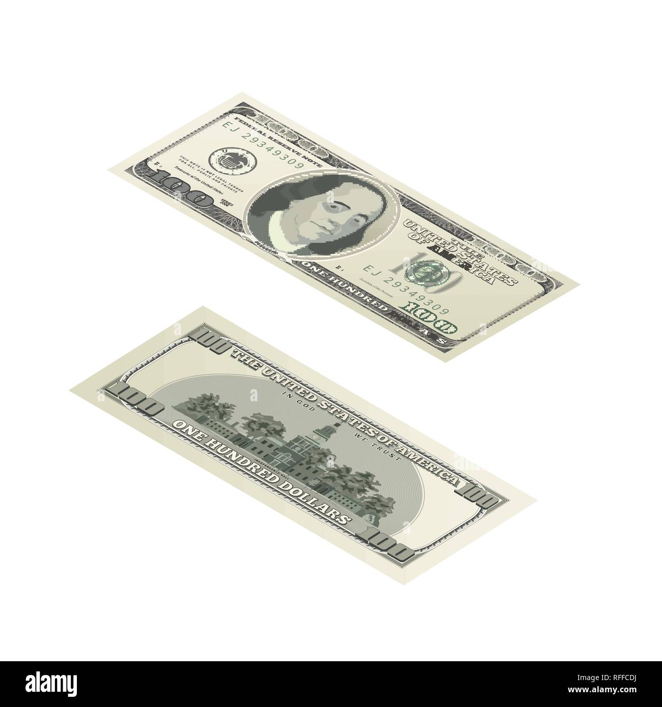 Front back us dollar bill hi-res stock photography and images - Alamy