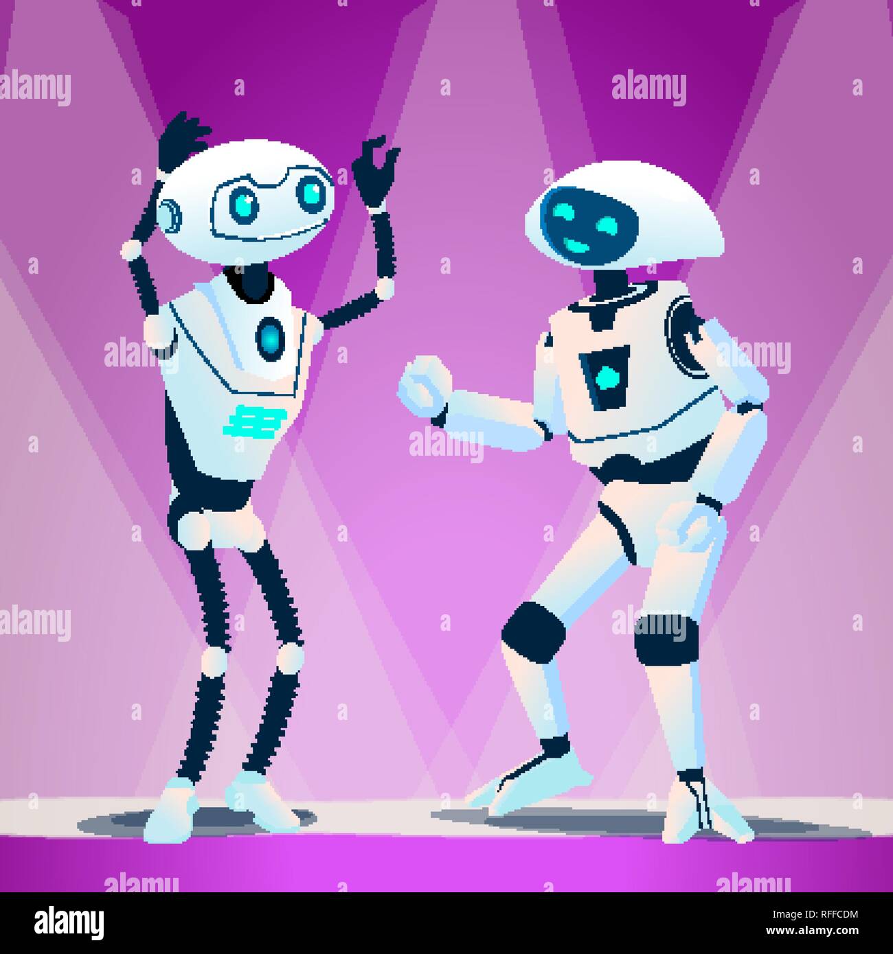 Disco robot dancing Stock Vector Images - Alamy