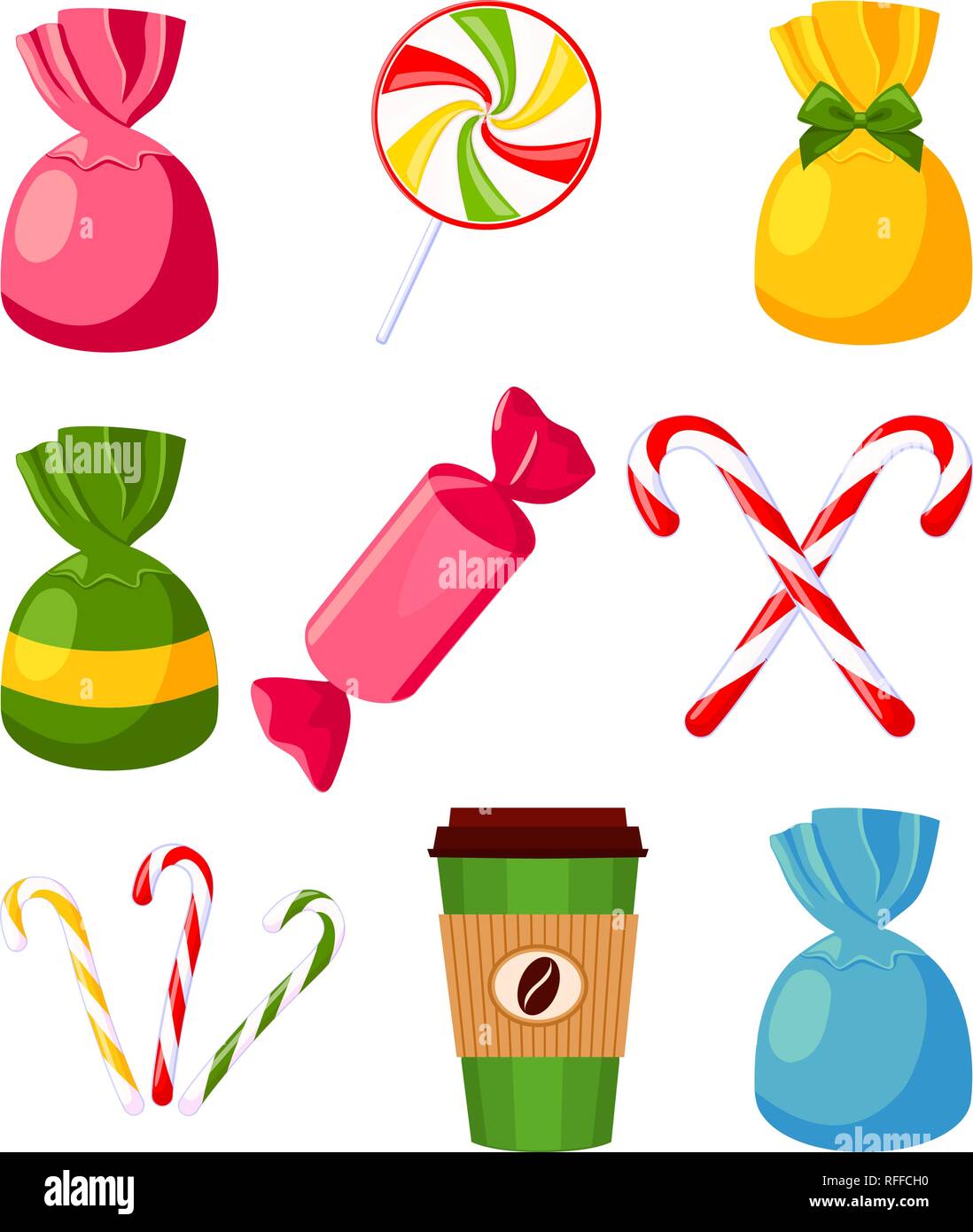 Cartoon wrapped candy hi-res stock photography and images - Alamy