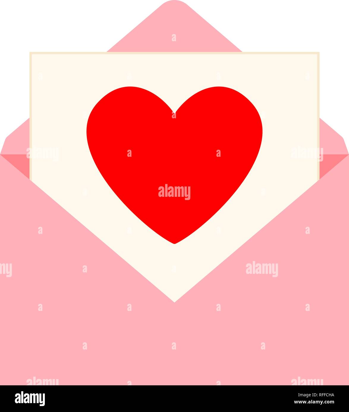 Colorful cartoon open love message Stock Vector Image & Art - Alamy