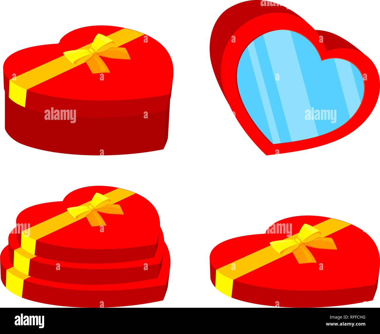 Craft box red ribbon Stock Vector Images - Alamy