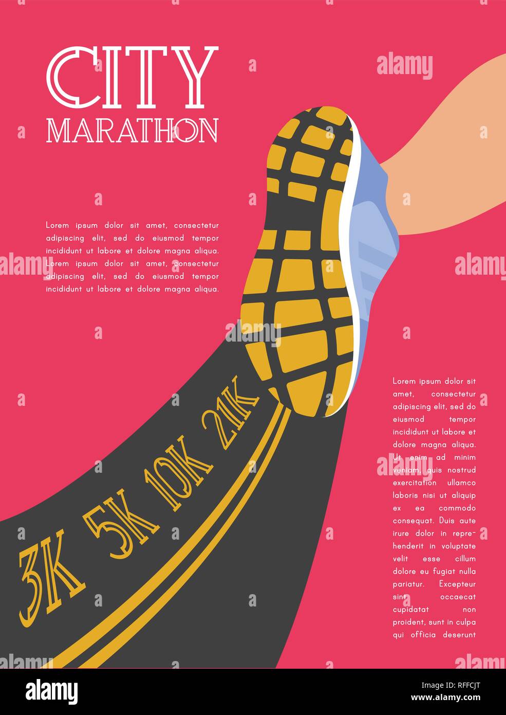 Female runner feet Stock Vector Images - Alamy