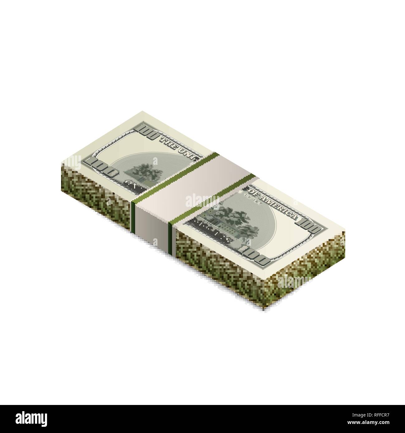 100 dollar bill back vector hi-res stock photography and images - Alamy