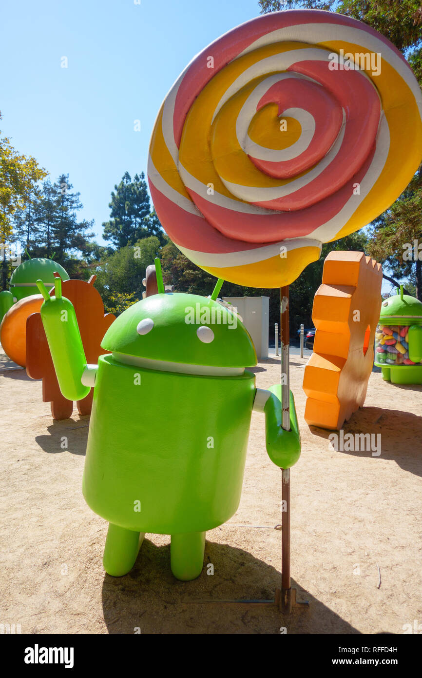 Android statue in googleplex hi-res stock photography and images - Alamy