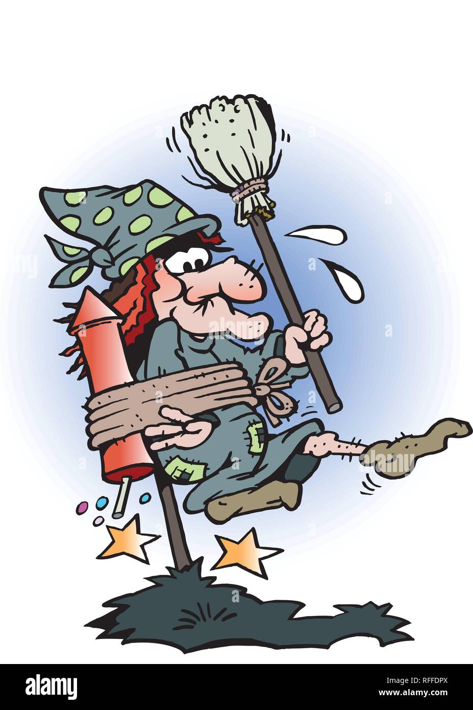 Rocket cartoon woman Cut Out Stock Images & Pictures - Alamy