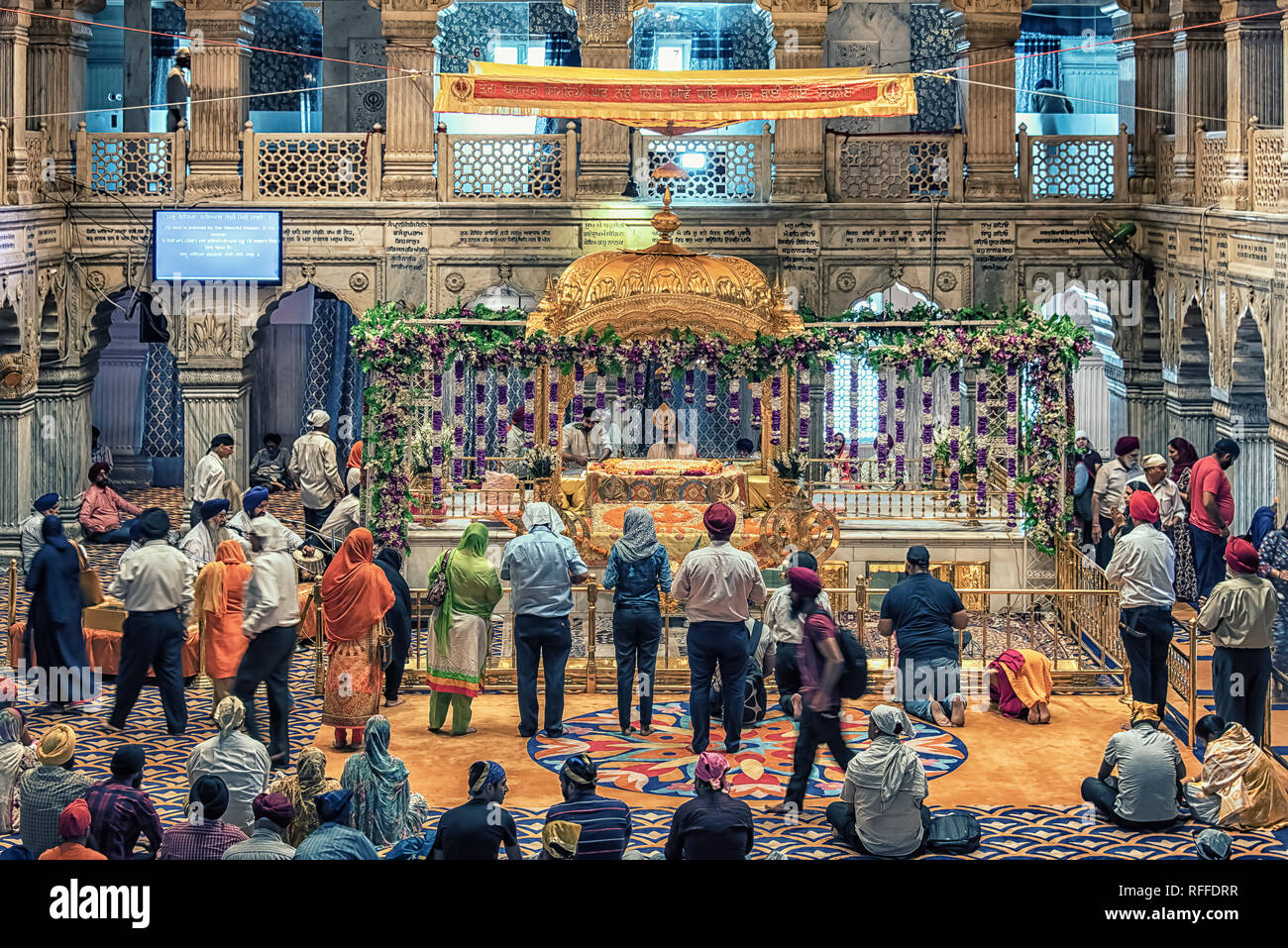 Gurdwara interior hi-res stock photography and images - Alamy