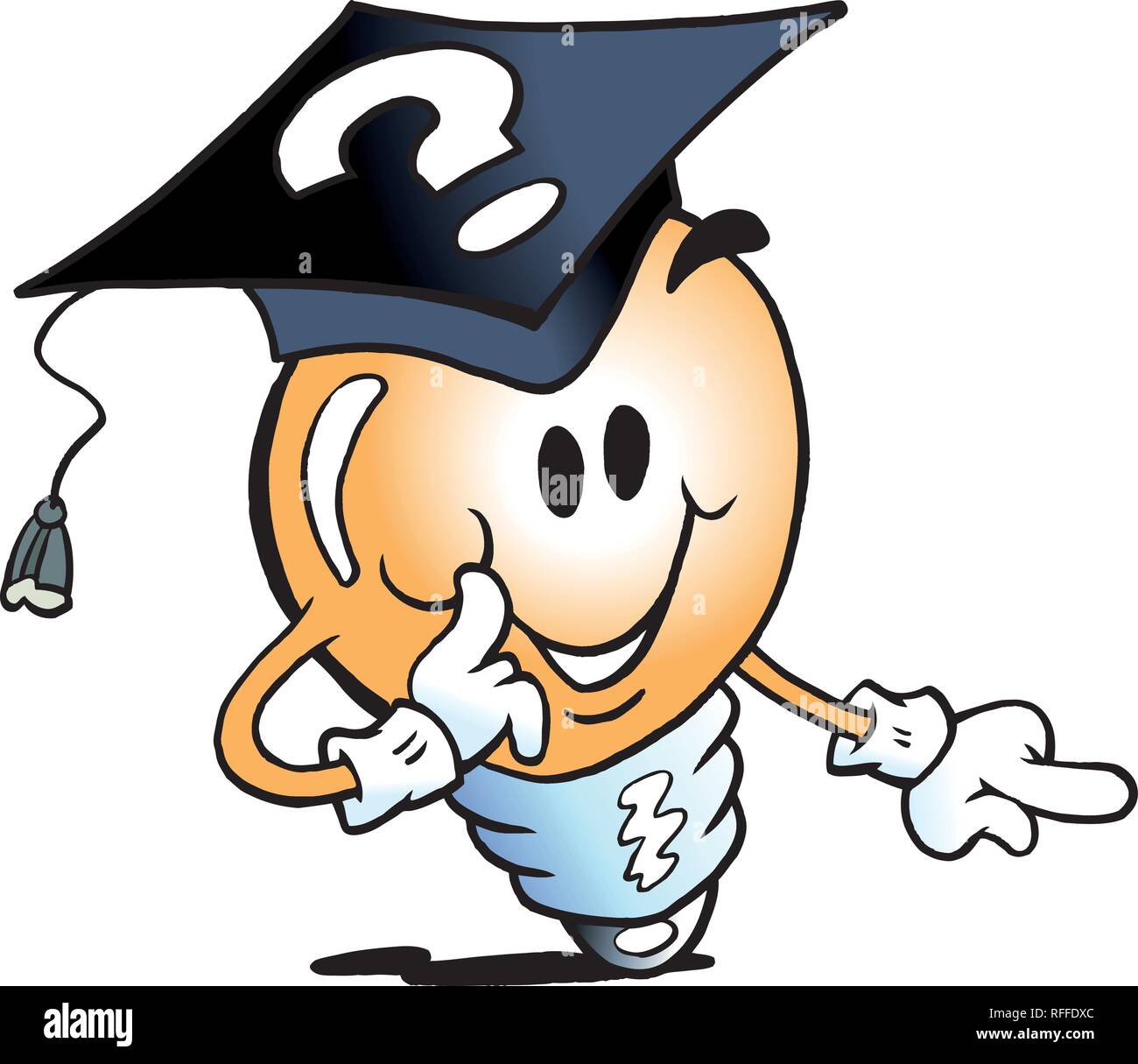 Cartoon Vector illustration of an Clever Idea Bulb Stock Vector Image ...