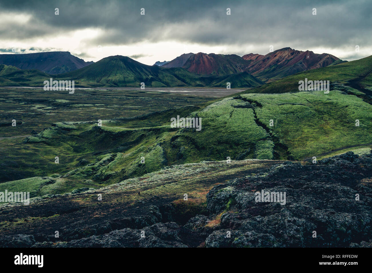 Surreal and colorful landscape of Iceland Stock Photo - Alamy