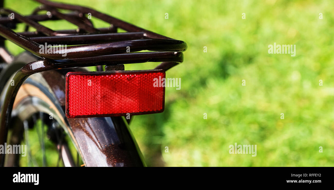 Brown saddle, trunk. Details of the pleasure bike Stock Photo - Alamy