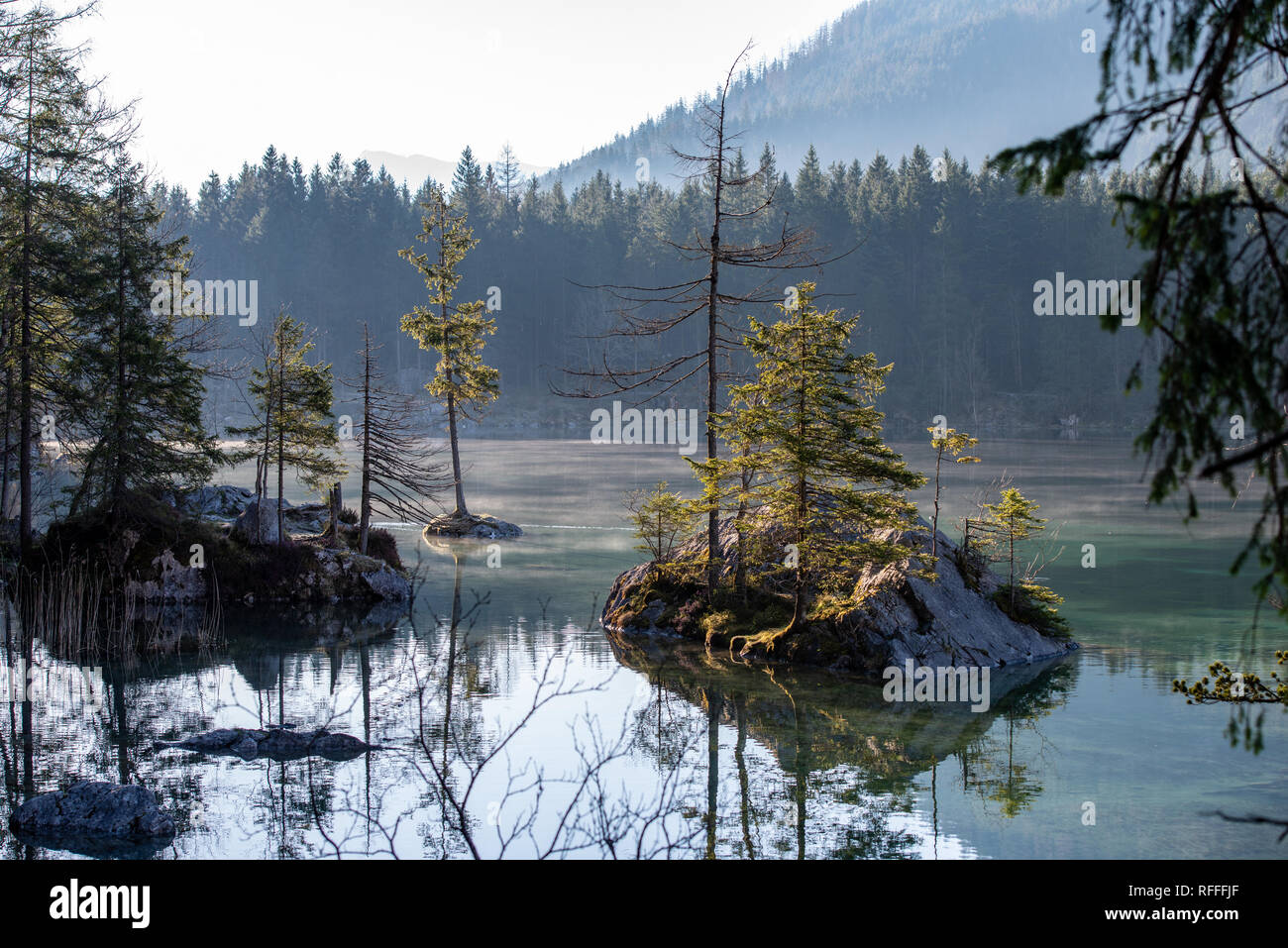 Lake Hintersee in the Alps Stock Photo - Alamy