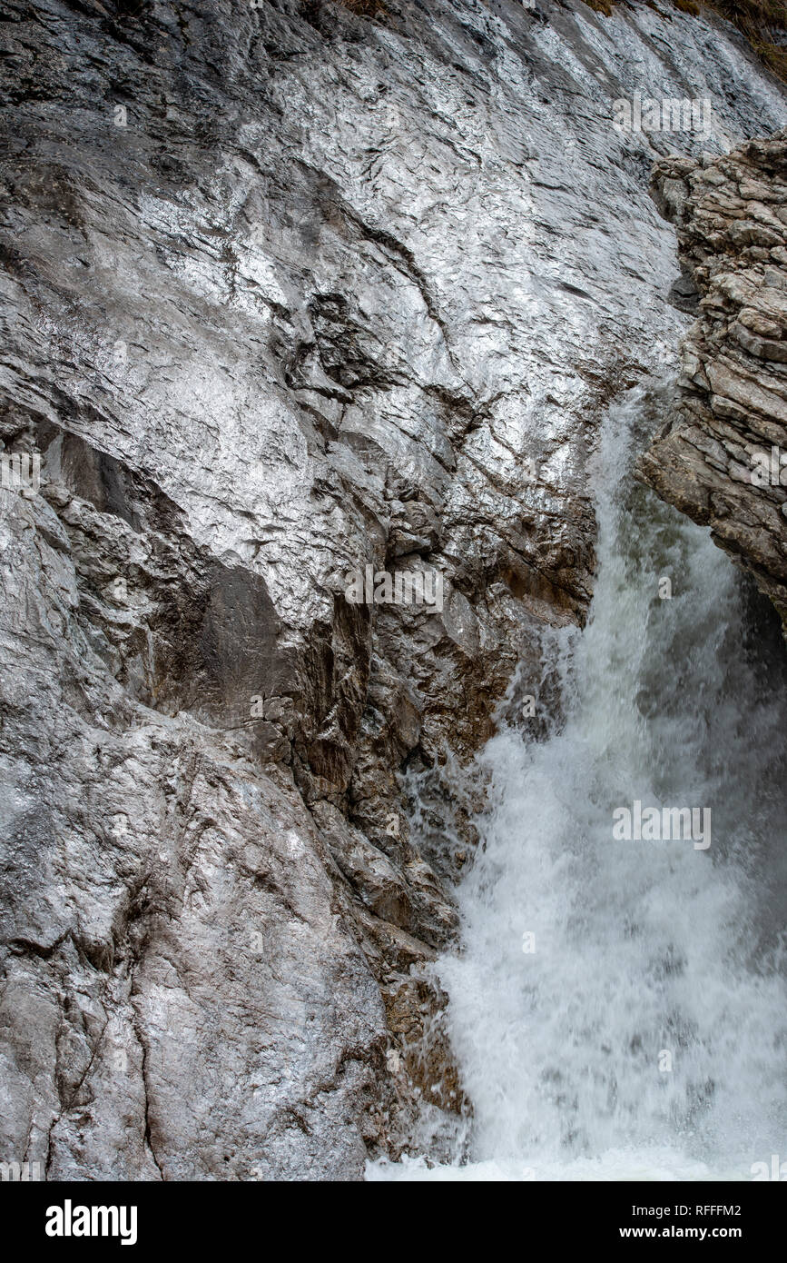 glistening rock and waterfall in the sun Stock Photo - Alamy