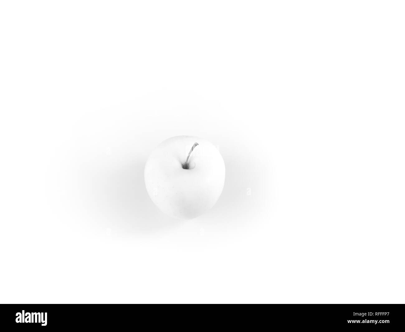 White apple on white background Stock Photo - Alamy