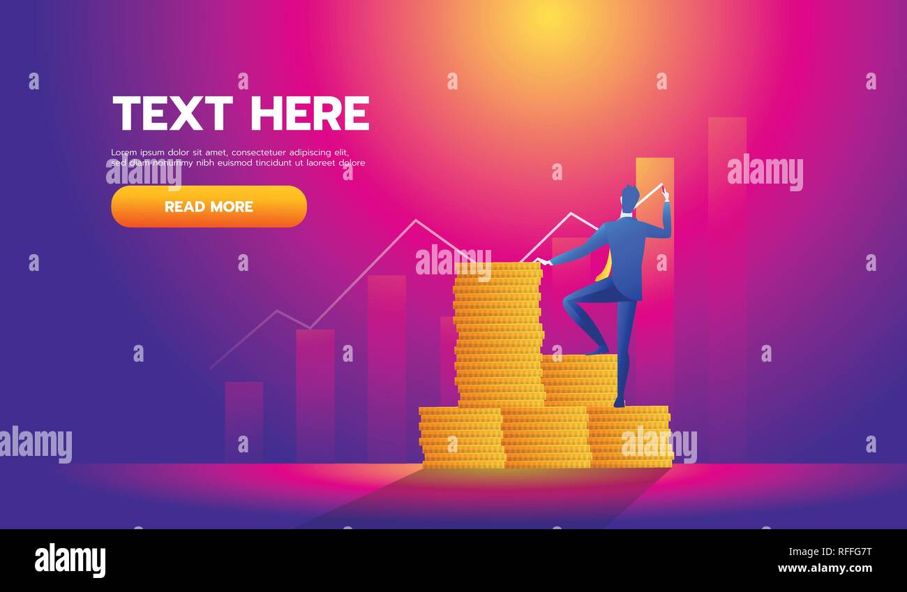 Business finance concept,Investor write the graph - vector illustration ...