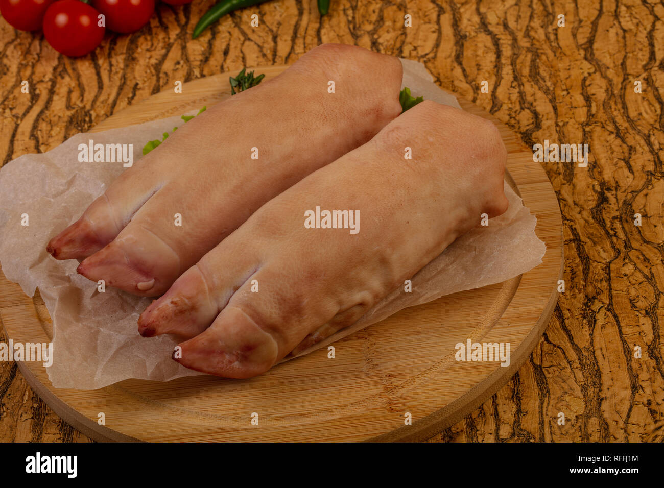 Raw pigs feet hi-res stock photography and images - Alamy