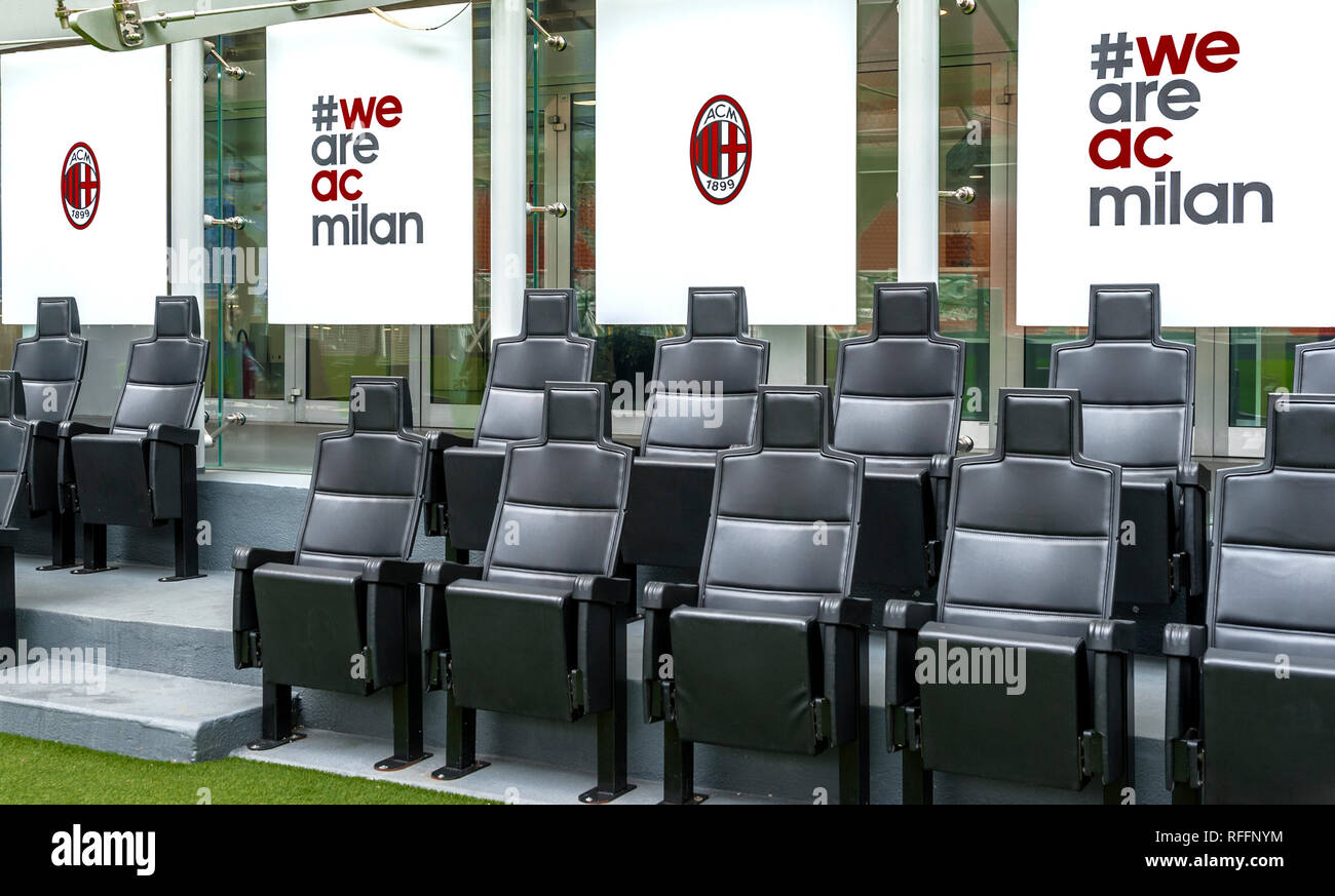VIP tribune. Visiting San Siro arena. Milan, Itally Stock Photo - Alamy