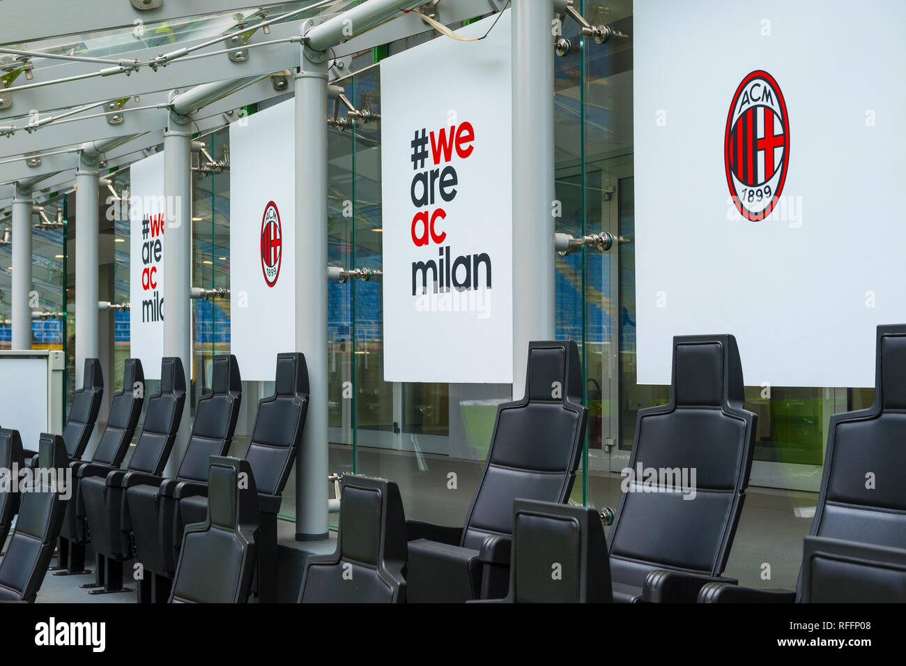 VIP tribune. Visiting San Siro arena. Milan, Itally Stock Photo - Alamy