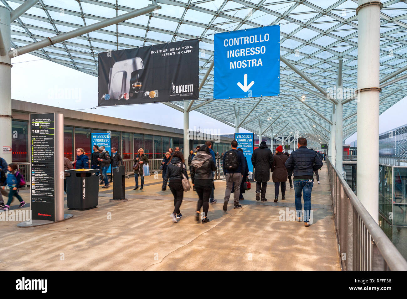 Pavilions of the famous international fair Fiera Milano. Italy Stock ...