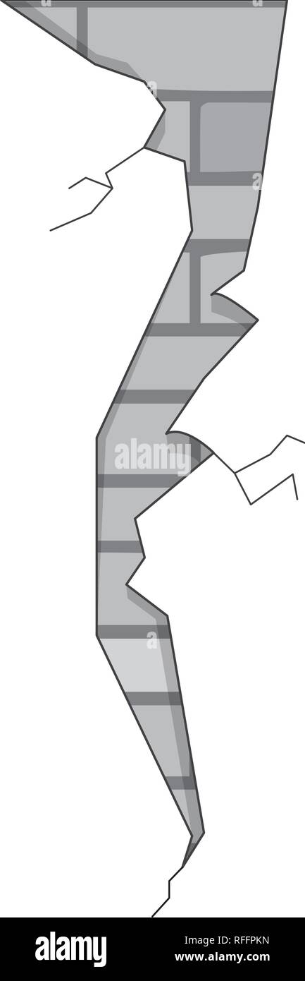 Isolated brick wall crack. Vector illustration design Stock Vector ...
