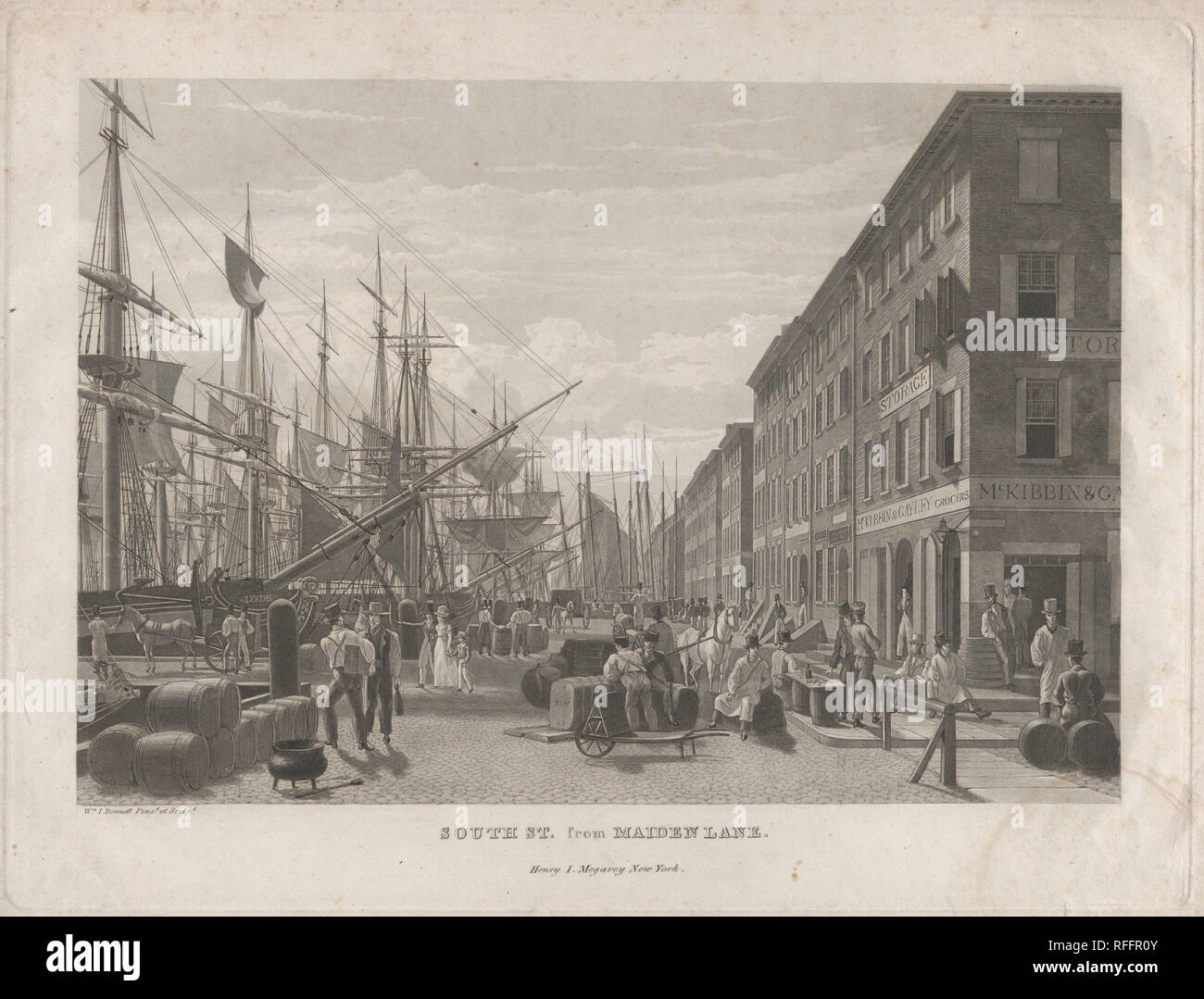 South St. from Maiden Lane. Artist: William James Bennett (American ...