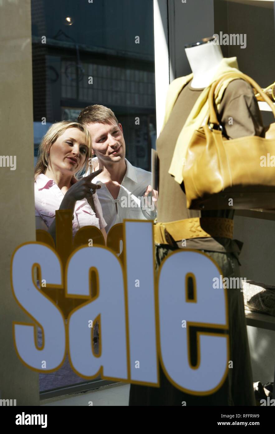 NLD Netherlands The Hague: Window shopping on Hoogestraat sale. | Stock ...