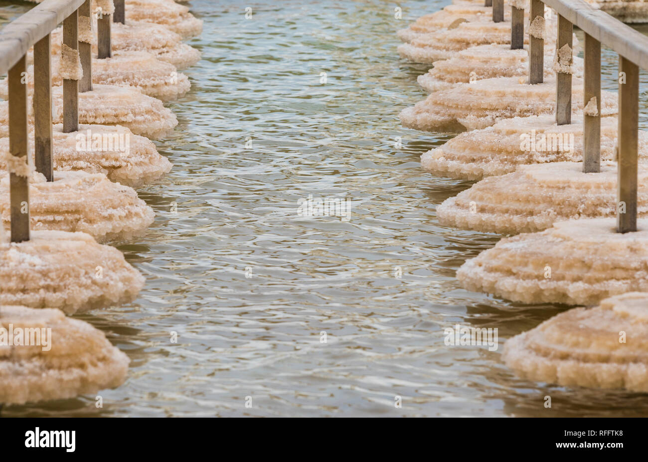 Salt slabs of the Dead Sea Stock Photo - Alamy