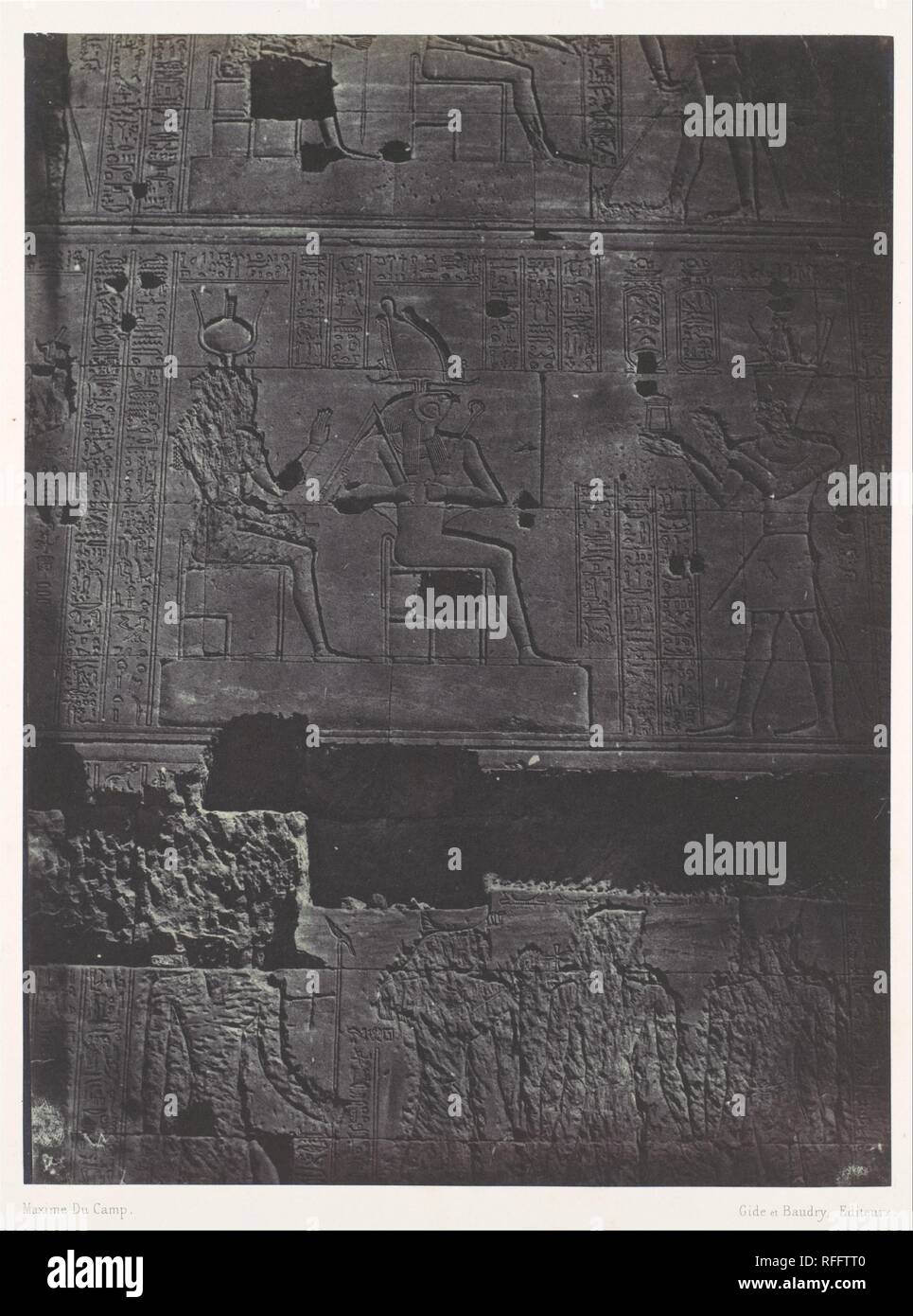 Nubie. Grand Temple D'Isis A Philoe. Muraille occidentale. Artist ...