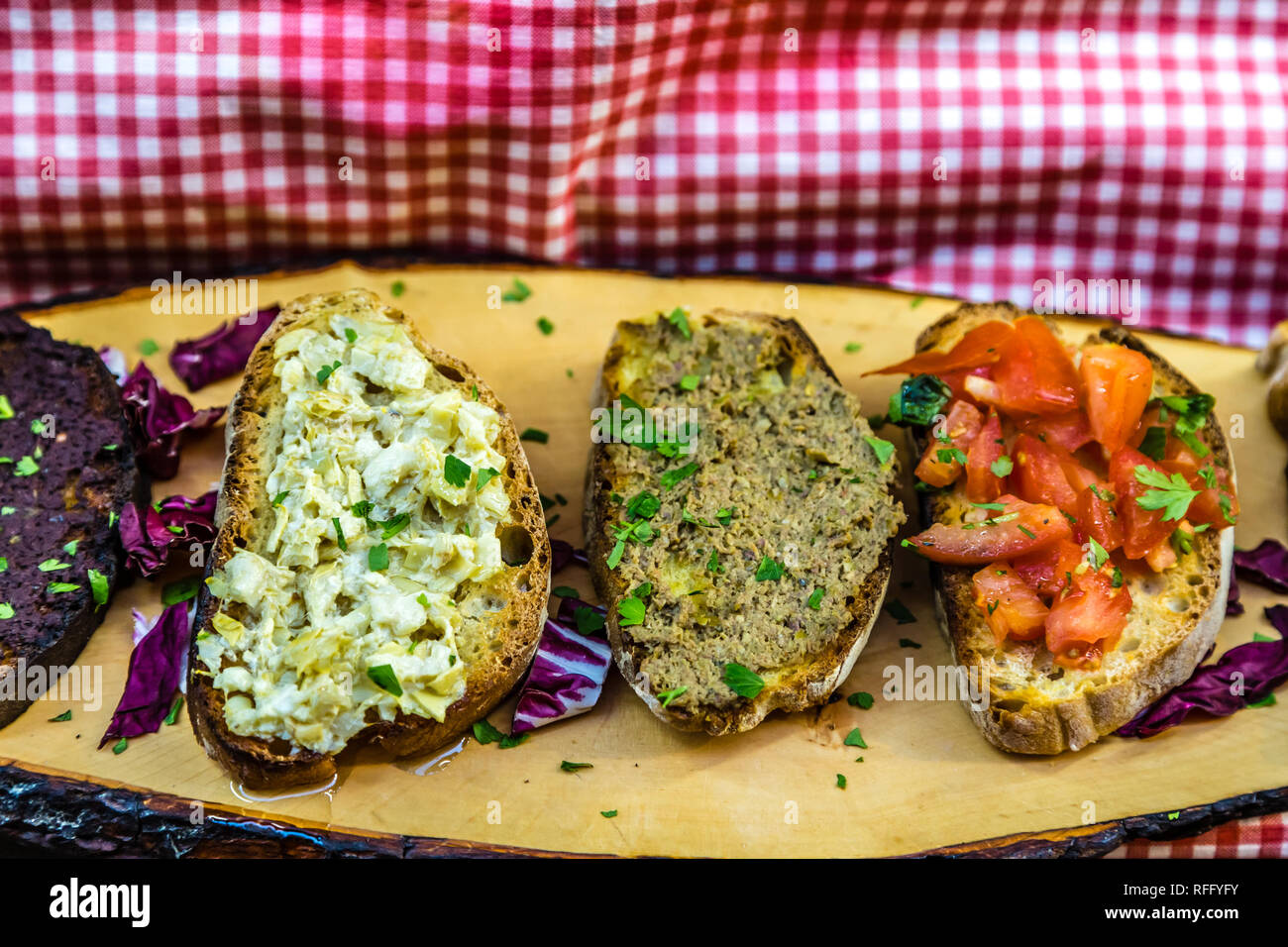 Italian toasts cheese tomatoes hi-res stock photography and images - Alamy