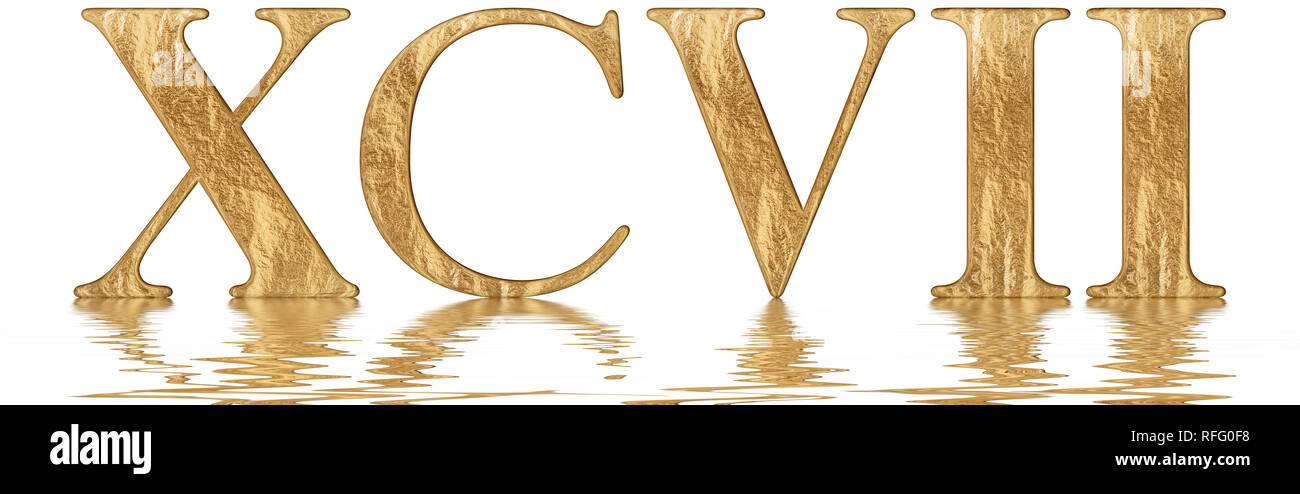 Roman numeral xcvii et nonaginta hi-res stock photography and images ...