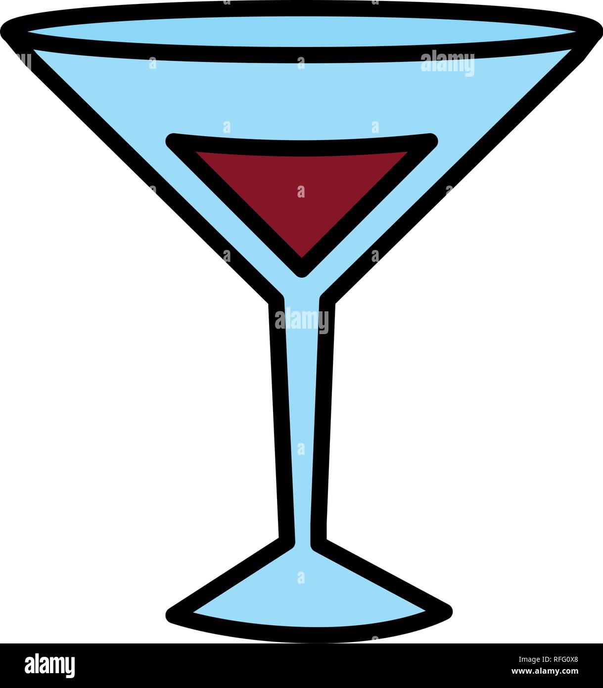 Cocktail glass icon over white background, vector illustration Stock ...