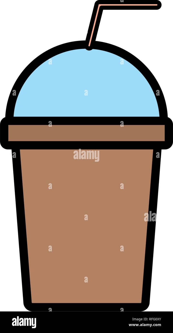 Smoothie cup icon over white background, vector illustration Stock ...