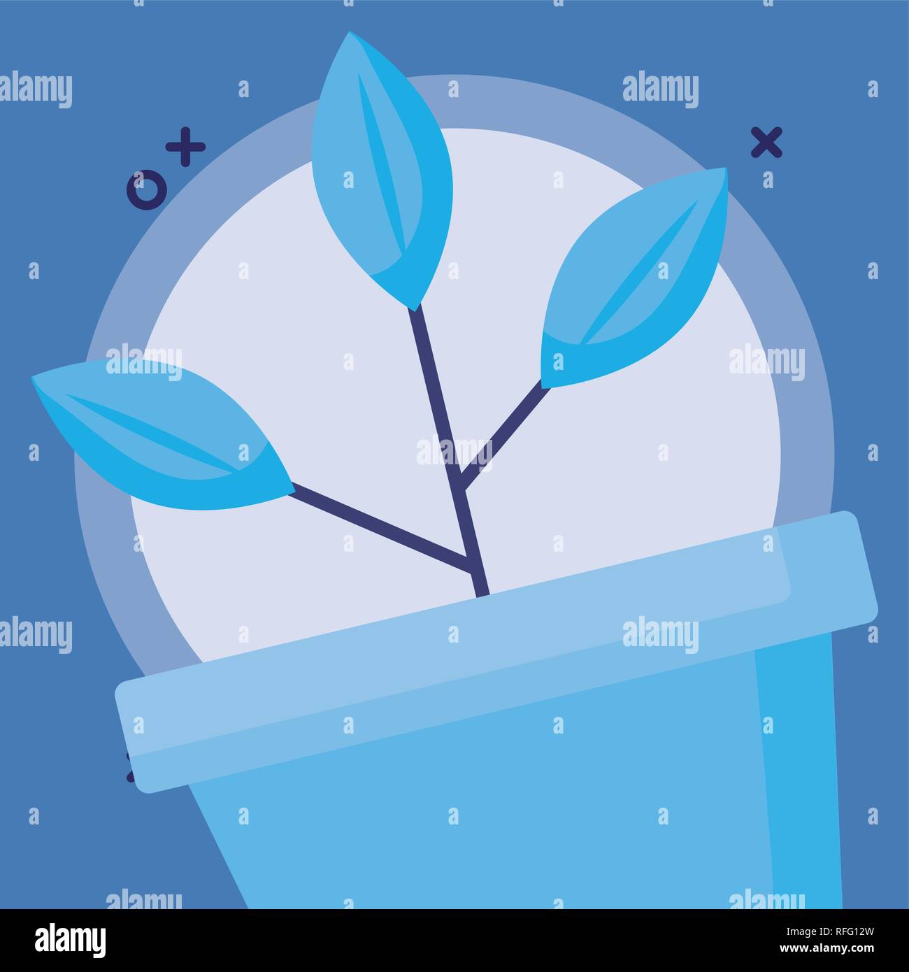 Plant icon over blue background, vector illustration Stock Vector Image ...