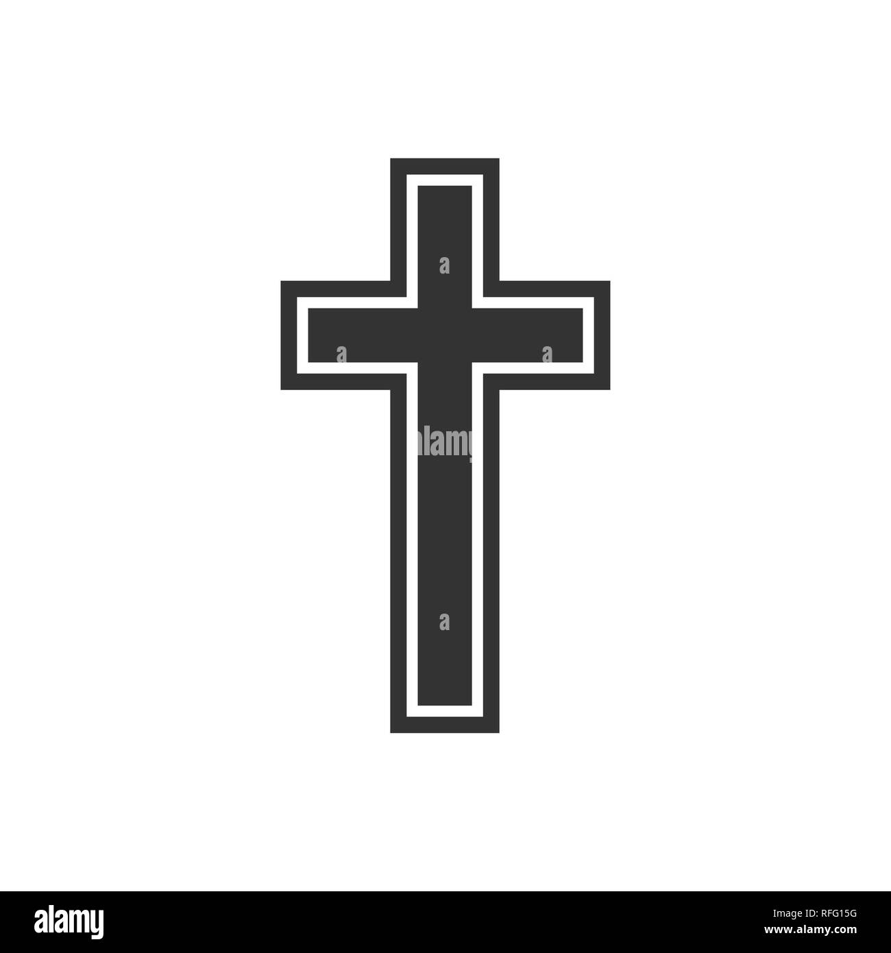 Flat design. Vector illustration. Religion christian cross Stock Vector ...