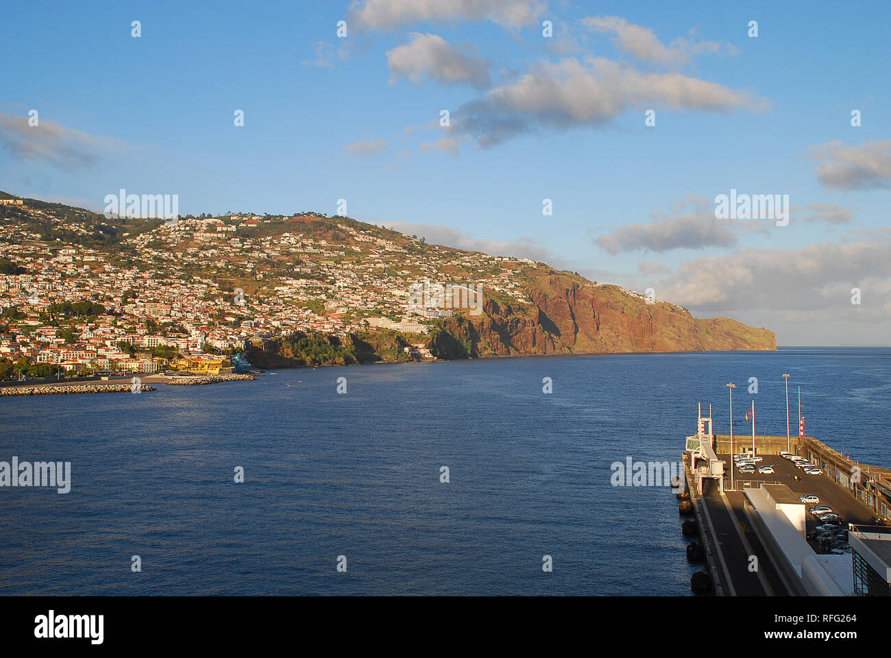 Panoramic view of Funchal on Madeira Island. Portugal. Funchal is ...