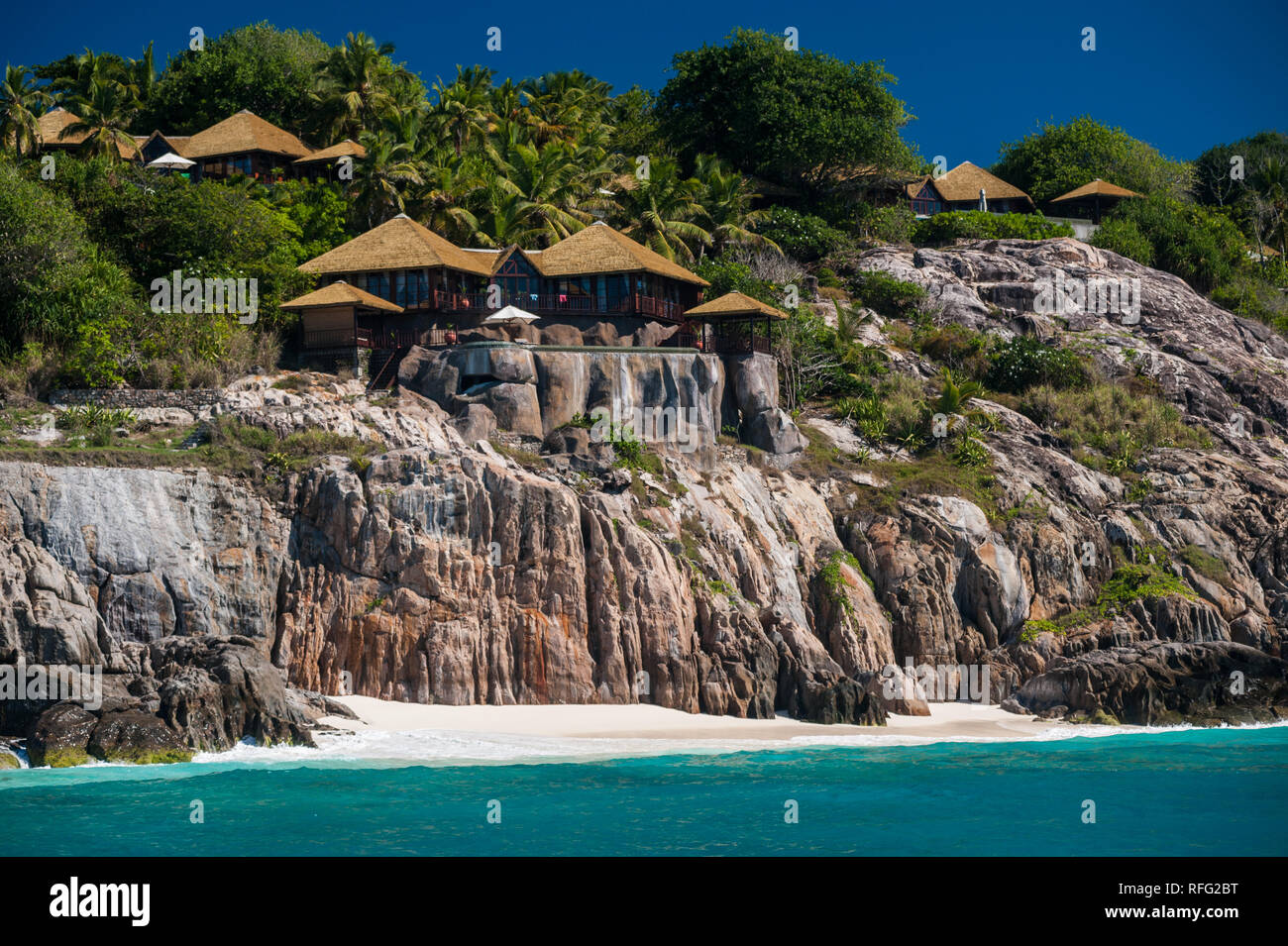 Private villas of Fregate Island Private, Sailing around the island ...