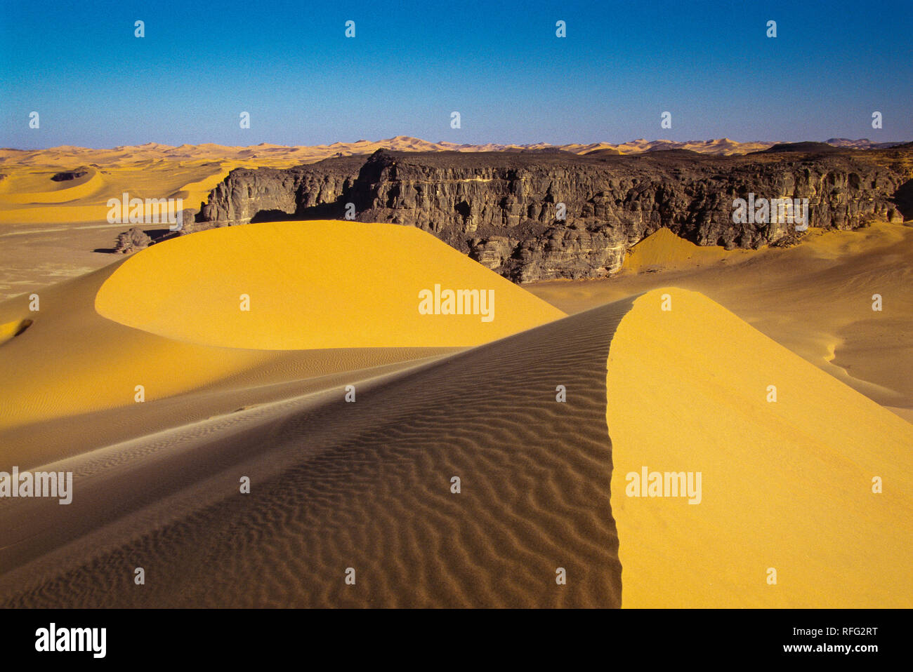 Africa, Algeria, Sahara, Tassili N'Ajjer National Park, Tadrart, rock ...