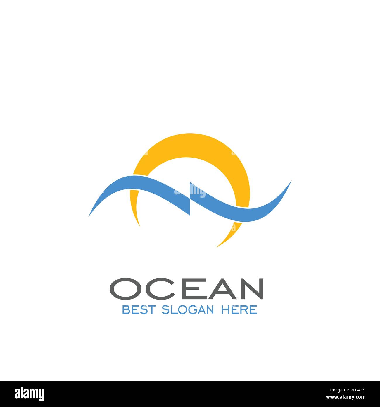abstract ocean logo. sea and ocean graphic vector Stock Vector Image ...