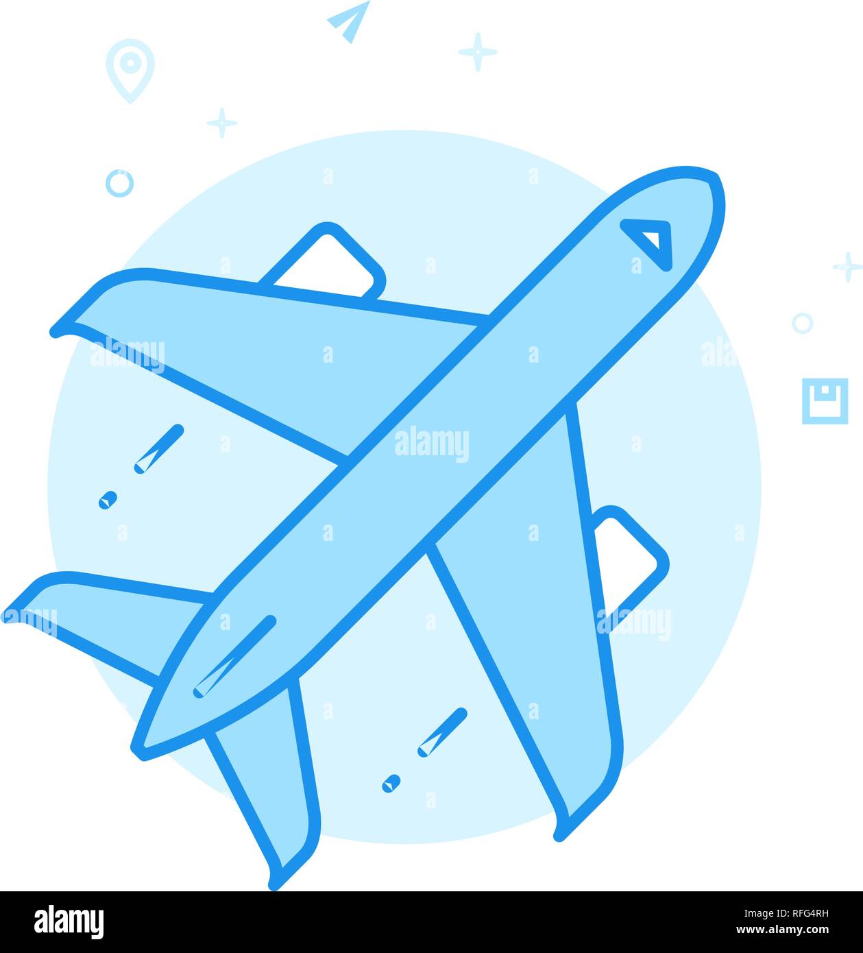 Airplane Flat Vector Icon. Air Freight, Aircraft Symbol, Pictogram ...